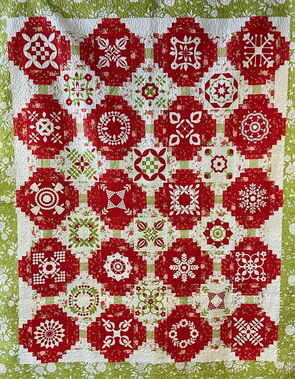 Beautiful Quilt with Spring Colors