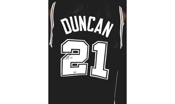 Tim Duncan Autographed & Certified Jersey