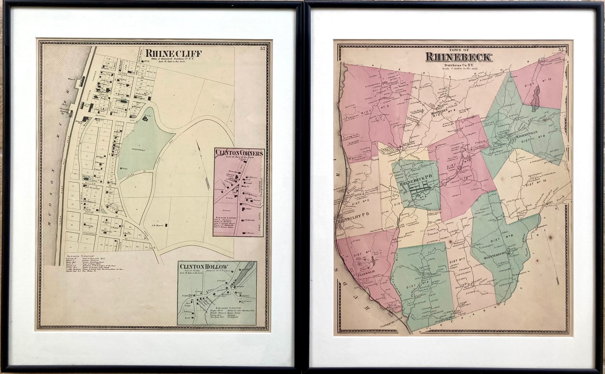 Framed Antique Maps
