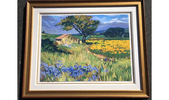 Framed, Matted and Signed Serigraph entitled Summer In Provence by ...