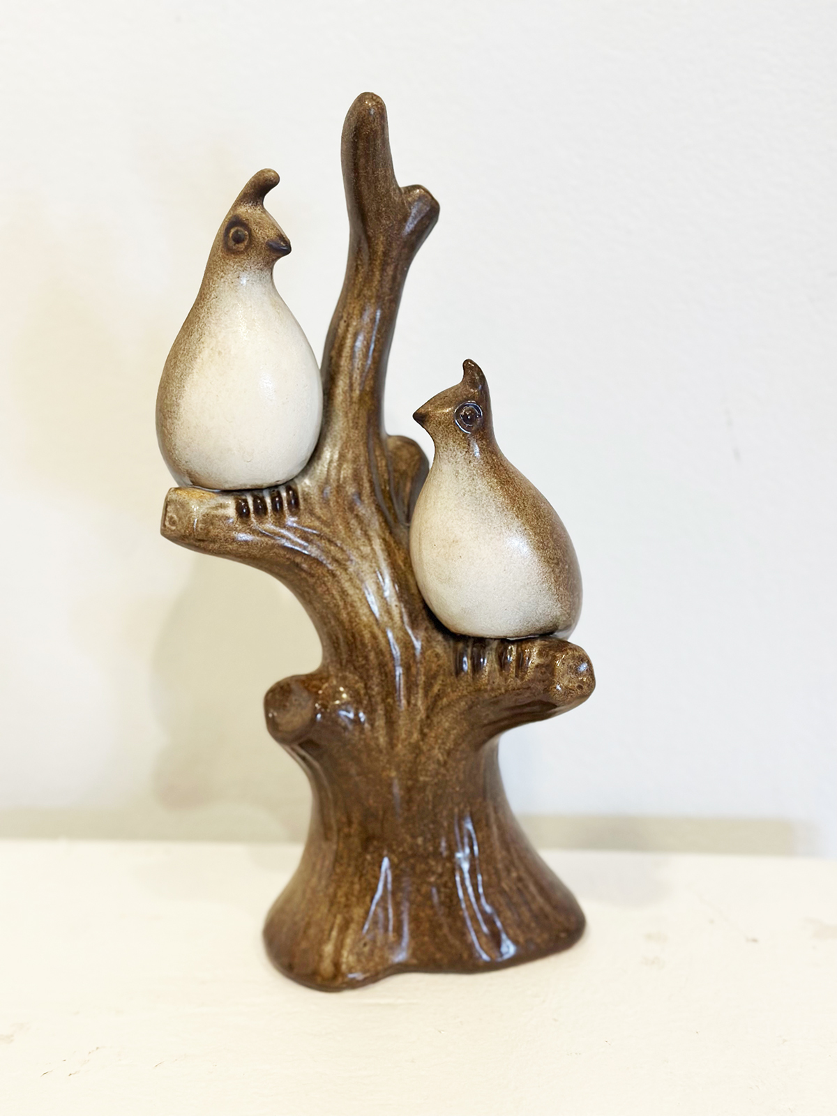 HOWARD PIERCE - Two Quail on a Branch