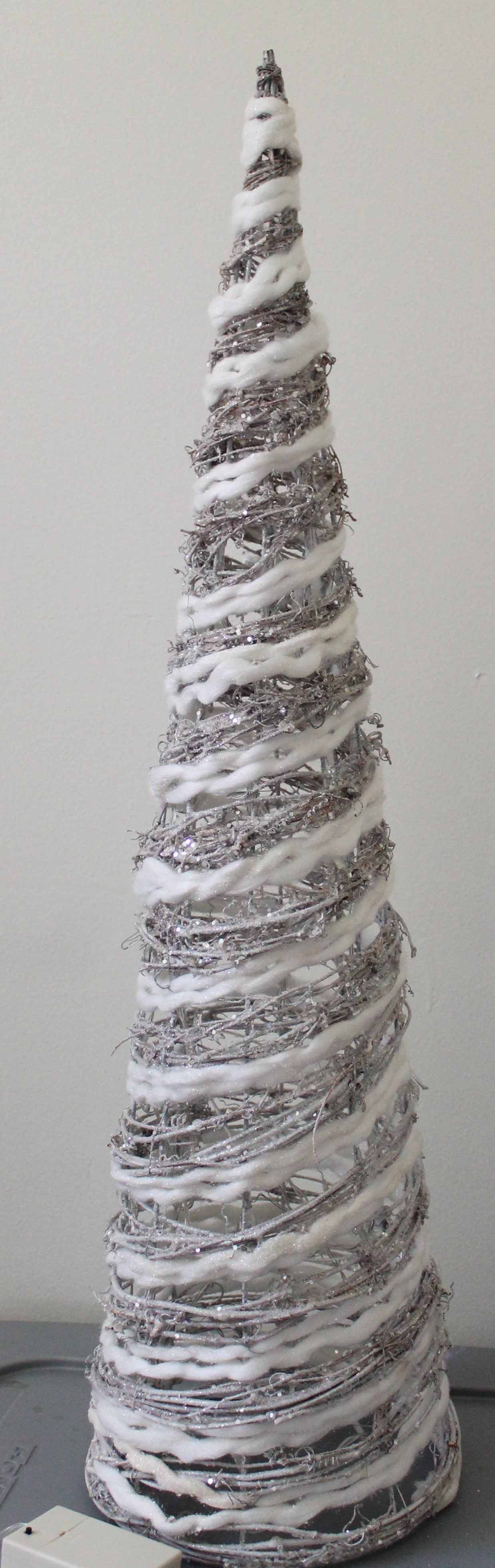 3' Lit White Cone Tree