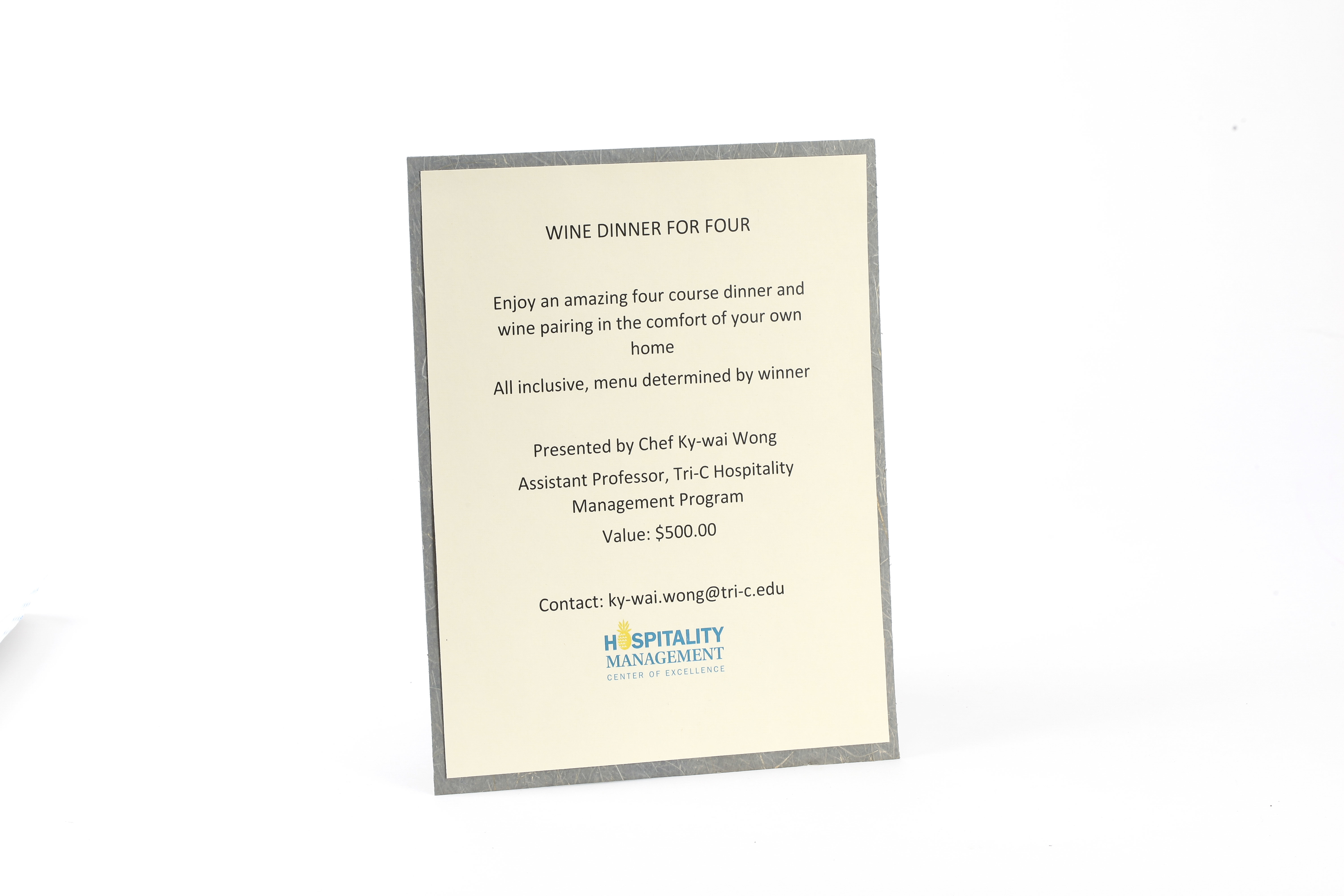 Traveling Wine Dinner for Four