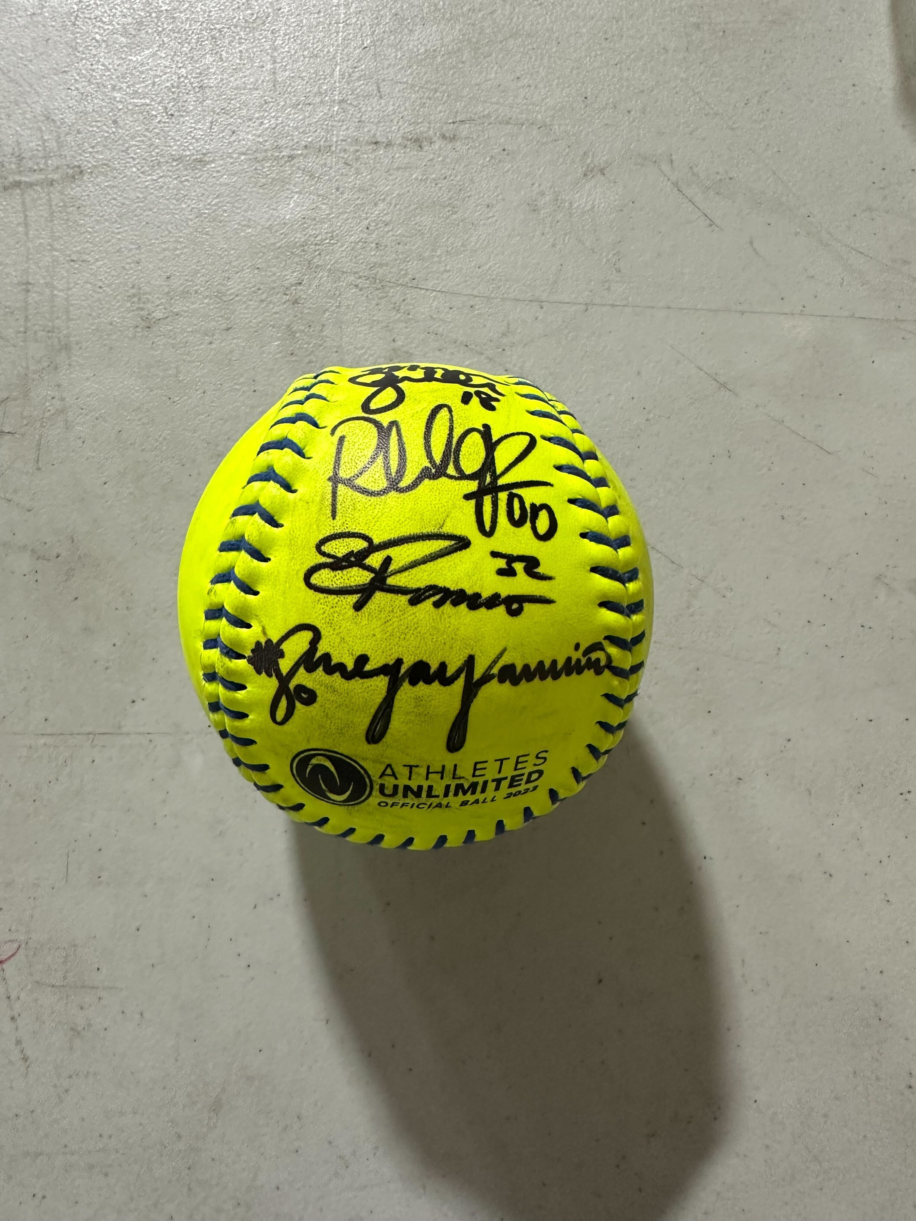Championship Season of Softball, Softball - Signed by Week 2 Captains ...