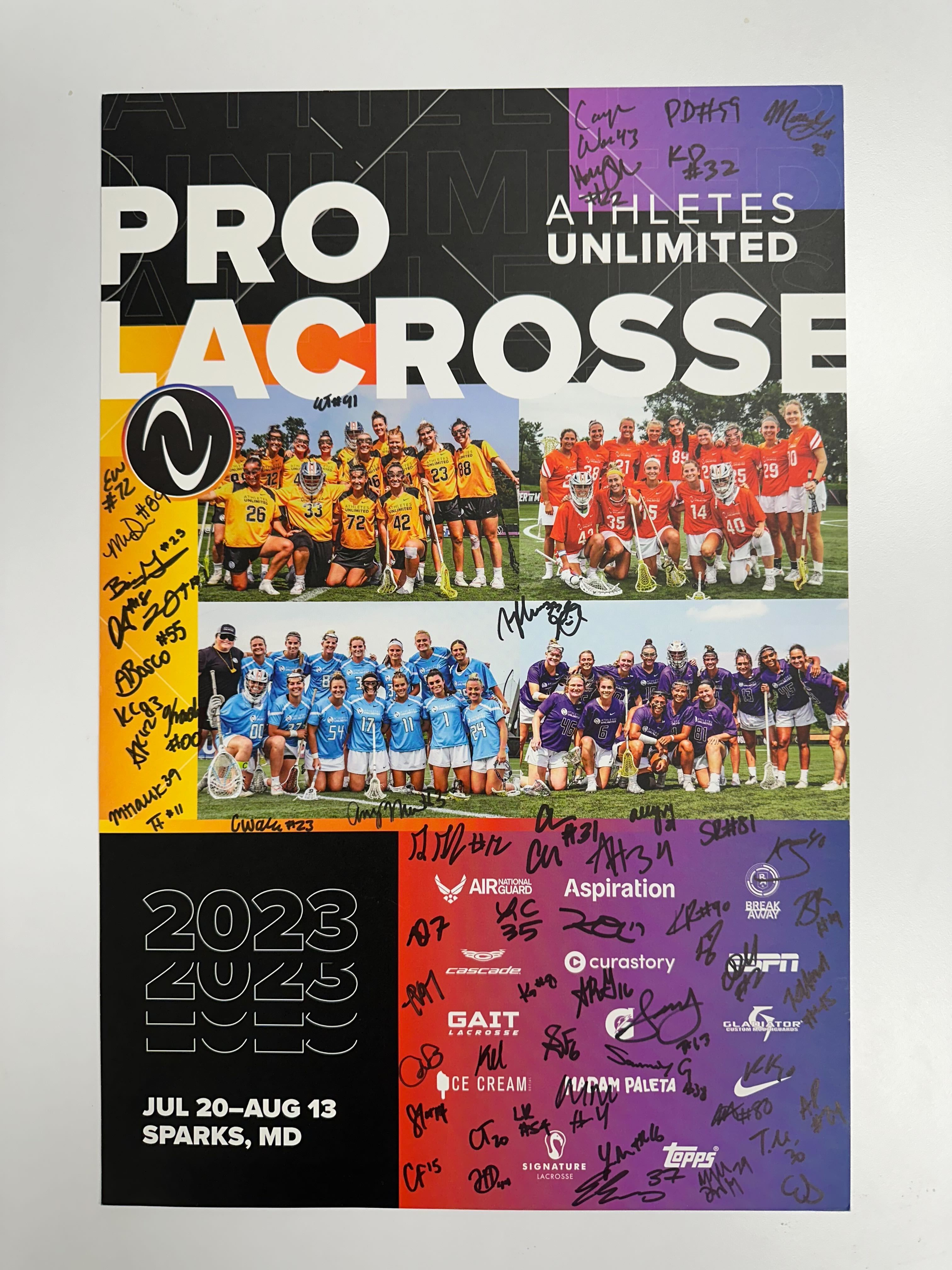 Lacrosse Season Roster Poster - Signed by all Lacrosse Athletes