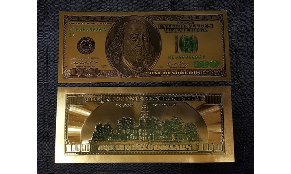 24KT Gold-Foil $100 Banknote