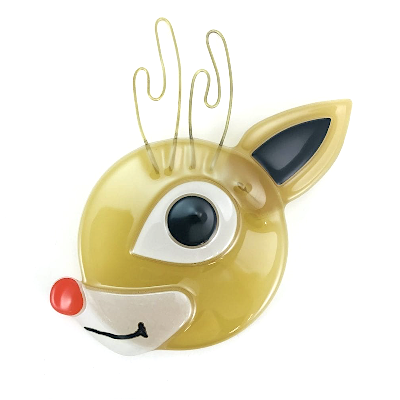 Rudolph Christmas Ornament. Handcrafted Fused Glass from the Higgins ...