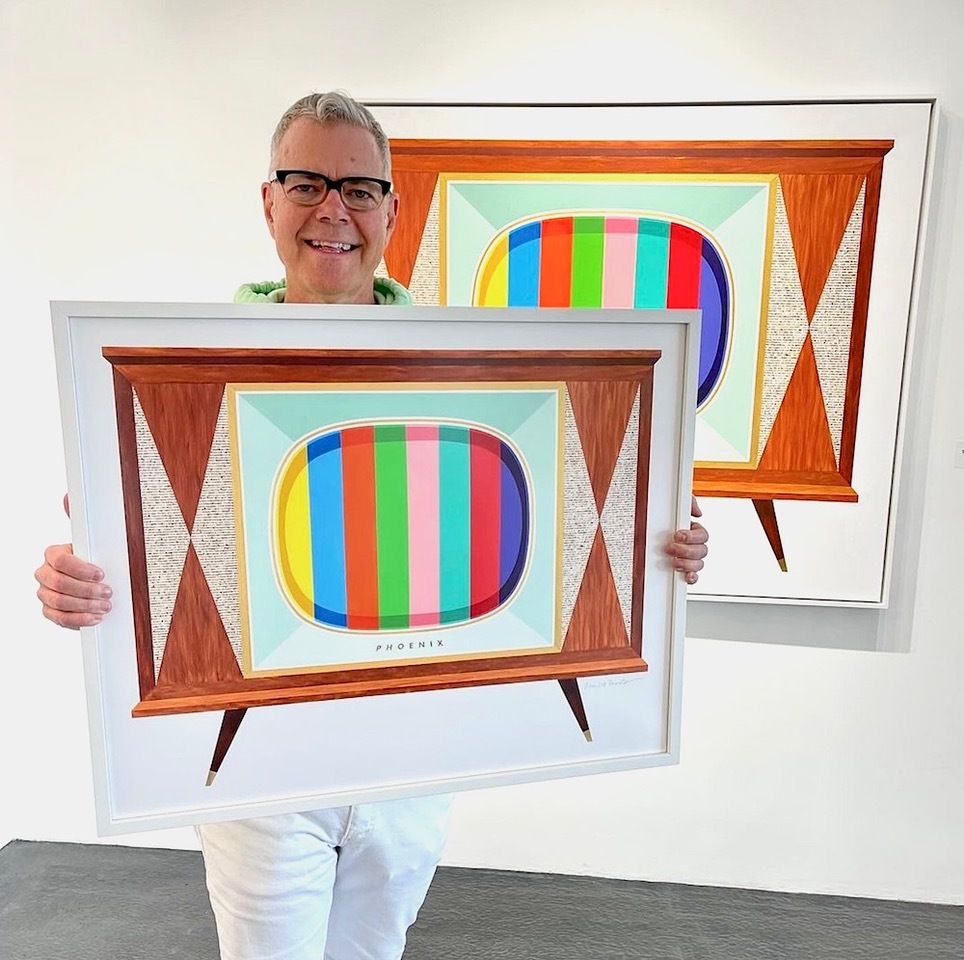 CHARLES PHOENIX: TUNE IN / 24" x 30" Giclée Open Edition Print "the ...