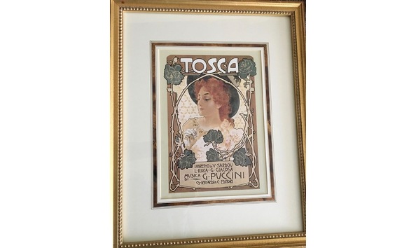 Tosca Vintage Opera Poster (framed)