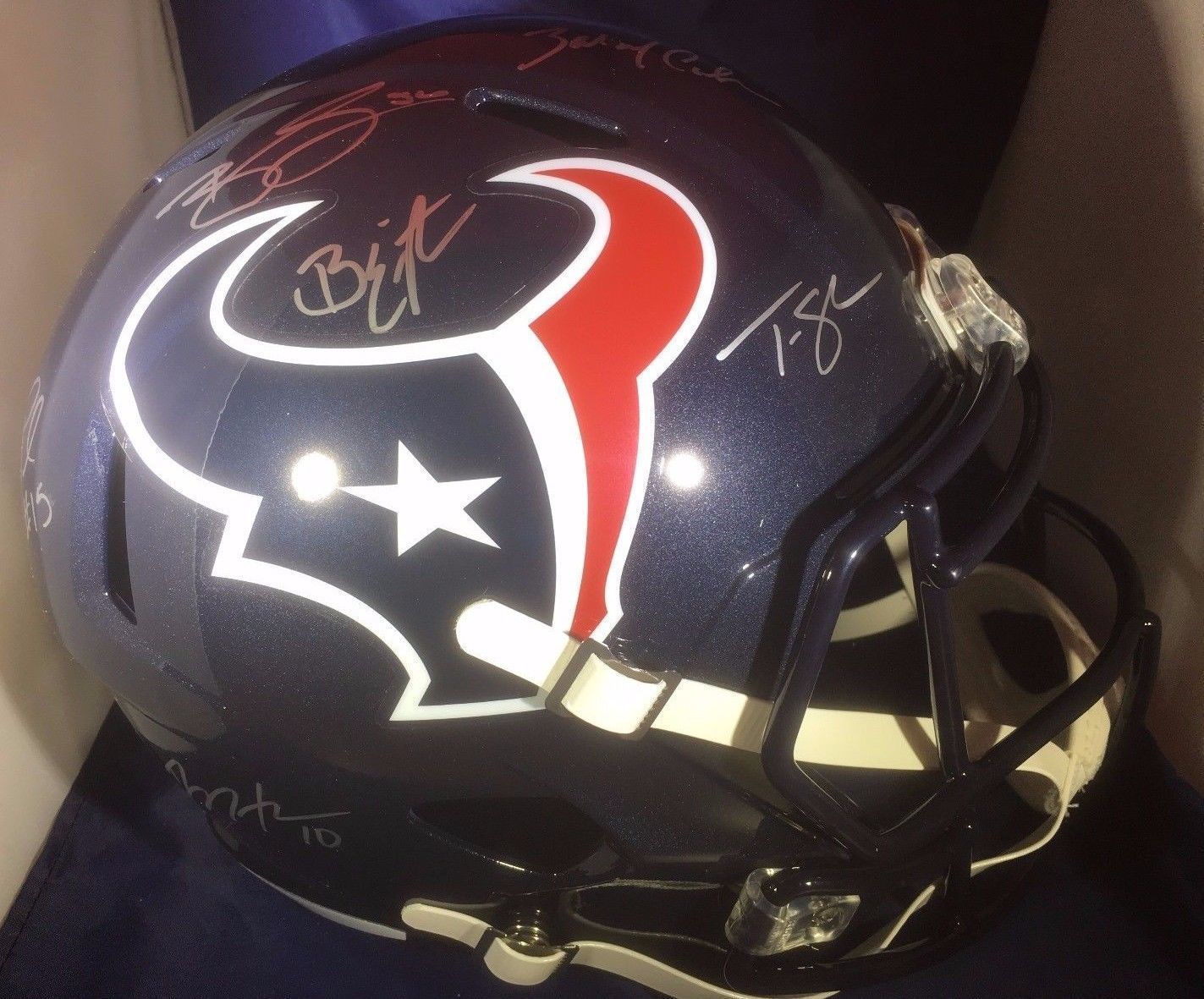 Houston Texas Team Signed 2017 Autographed & Certified Full Size Helmet