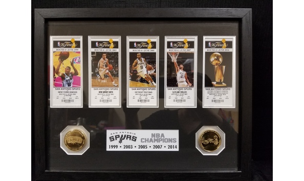 Custom Framed Spurs Finals Tickets