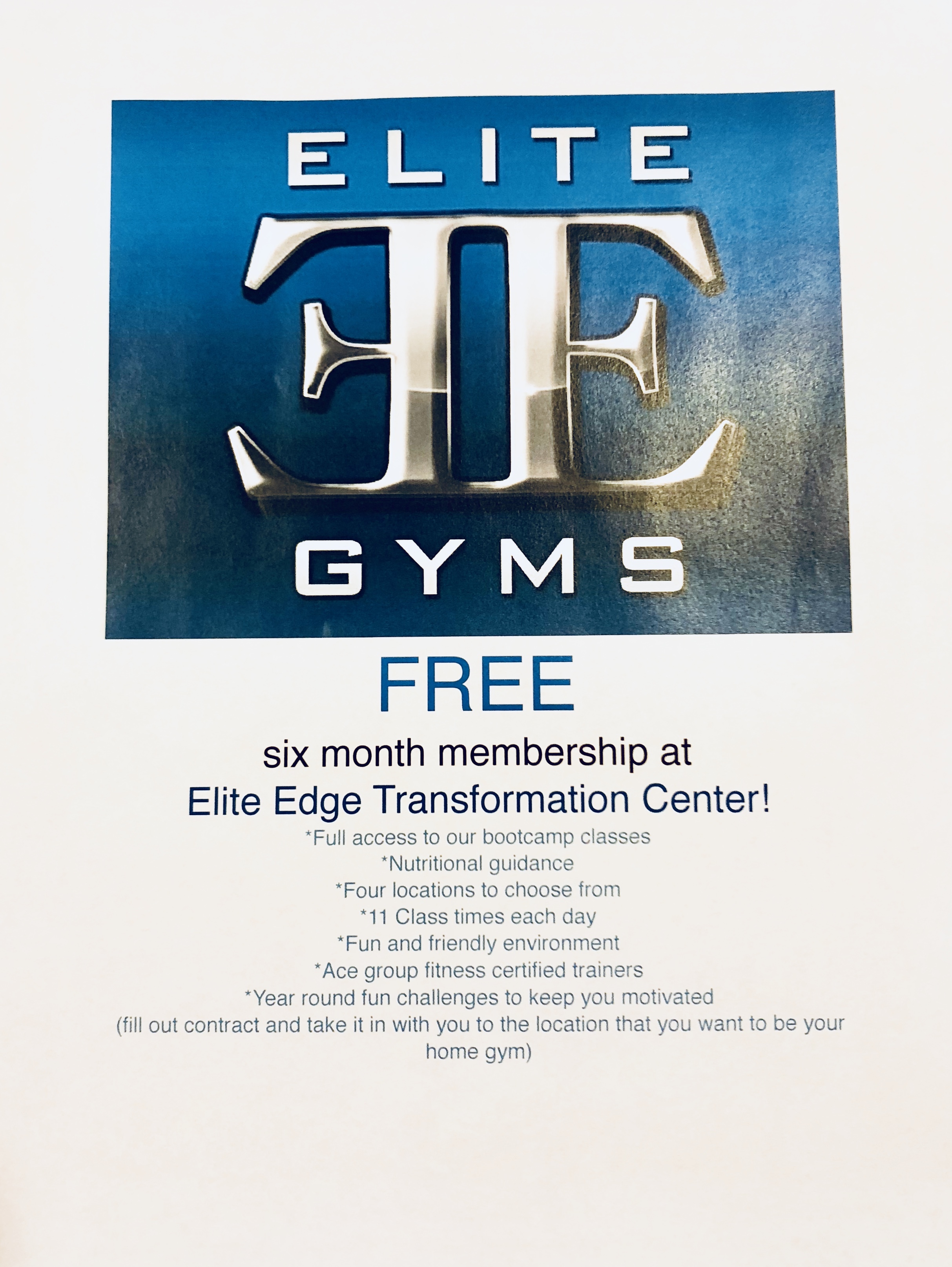 Elite Gym Membership 6 Month