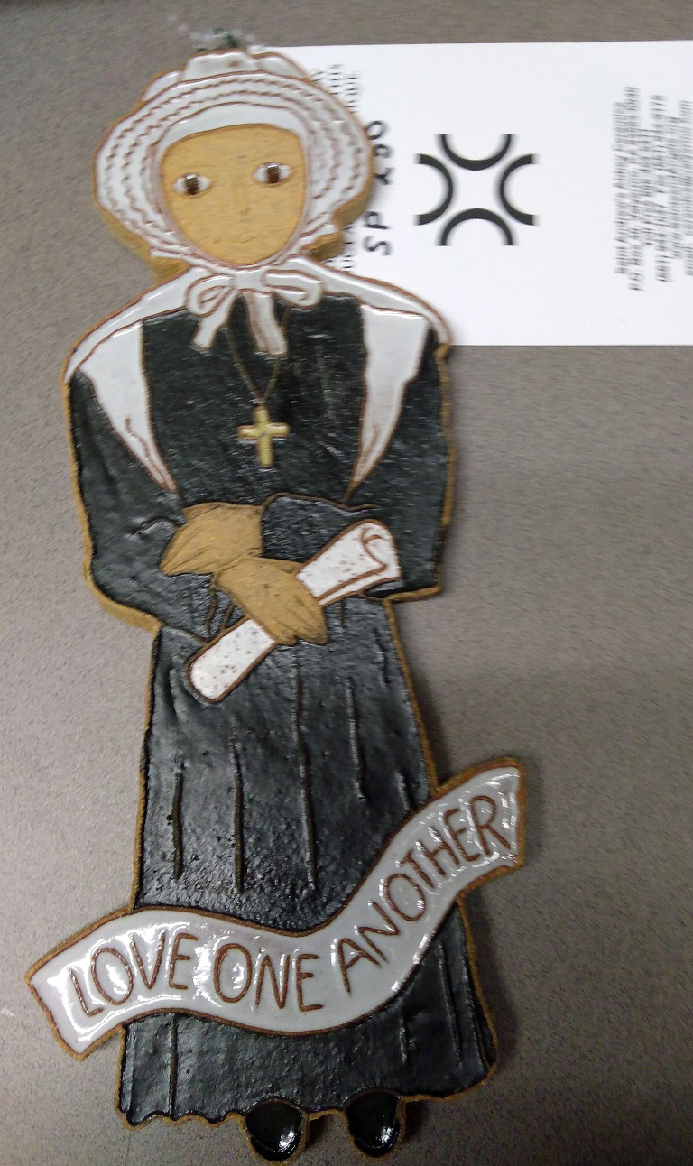 St. Andrew's Abbey Ceramic Nun Figurine