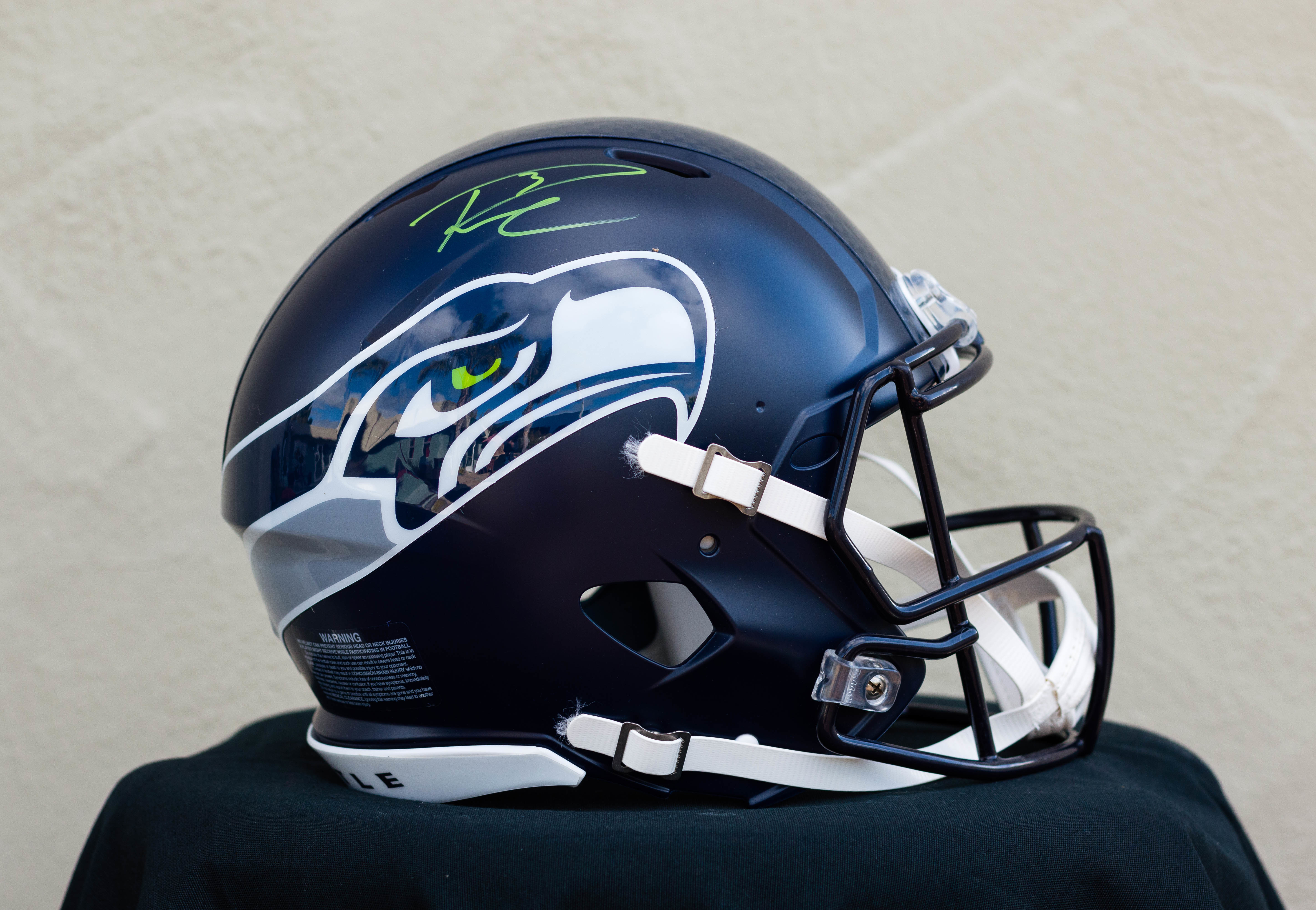 Russell Wilson Autographed Helmet