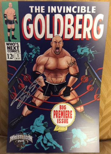 Goldberg WWE 20" X 17" Autographed Comic Book Print
