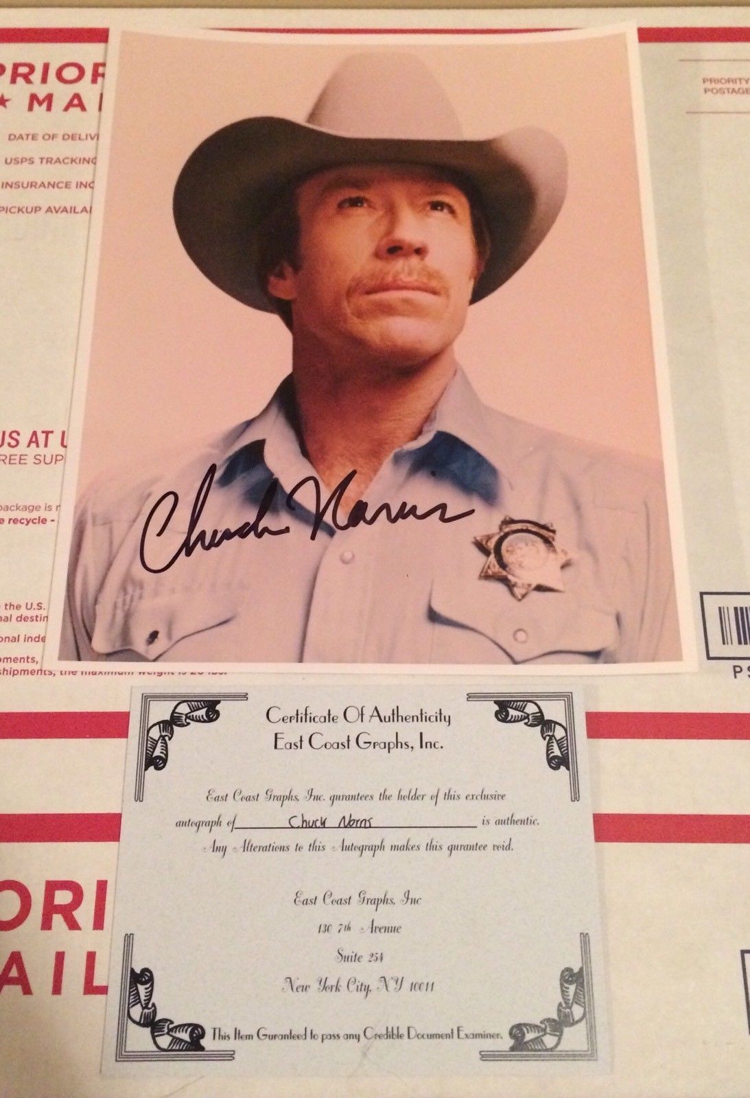 Chuck Norris Signed 8" X 10" Walker Texas Ranger Picture