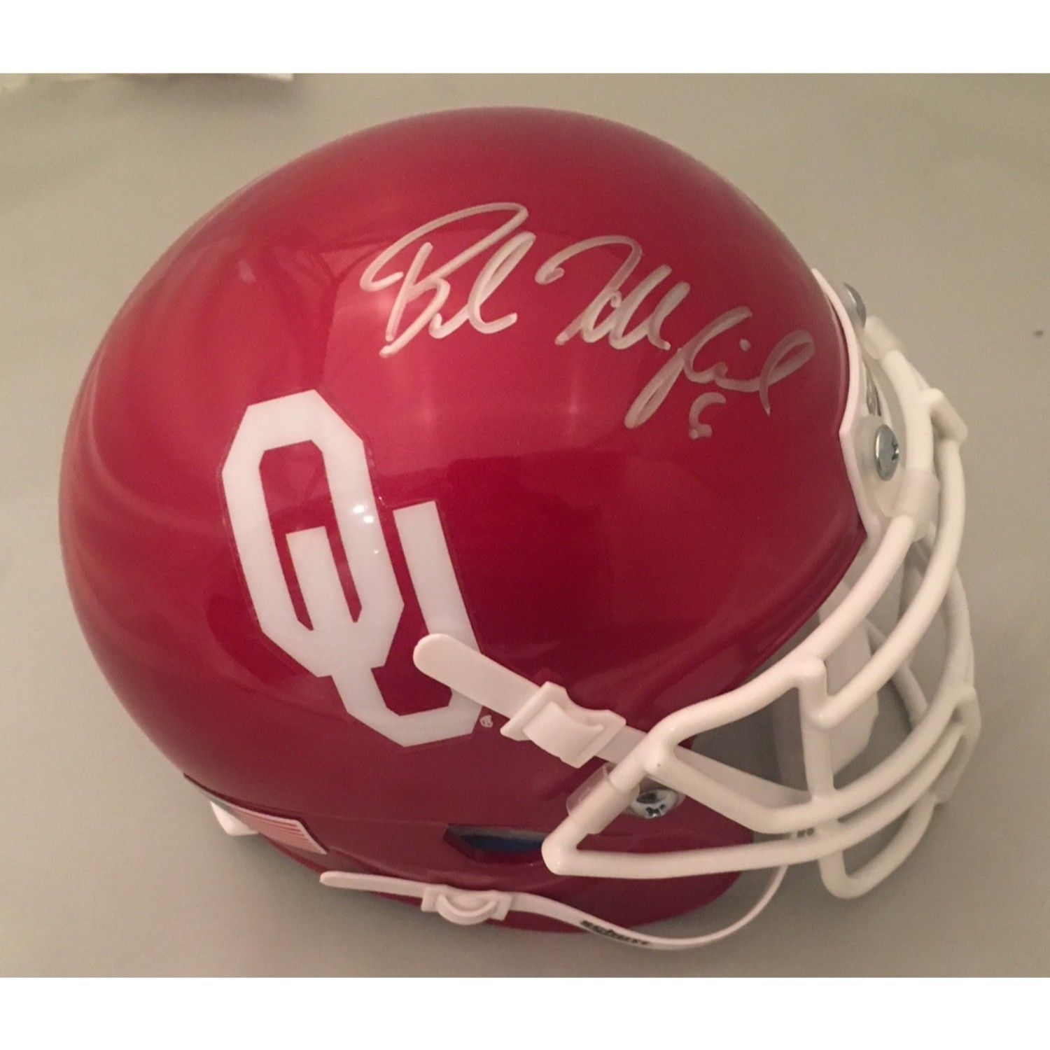 Baker Mayfield Signed mini OU Helmet