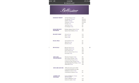 BELLISSIMO SPA AND SALON