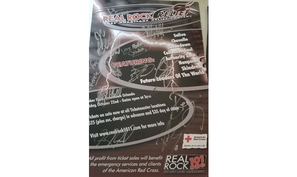 Autographed Vintage Real Rock Relief Poster