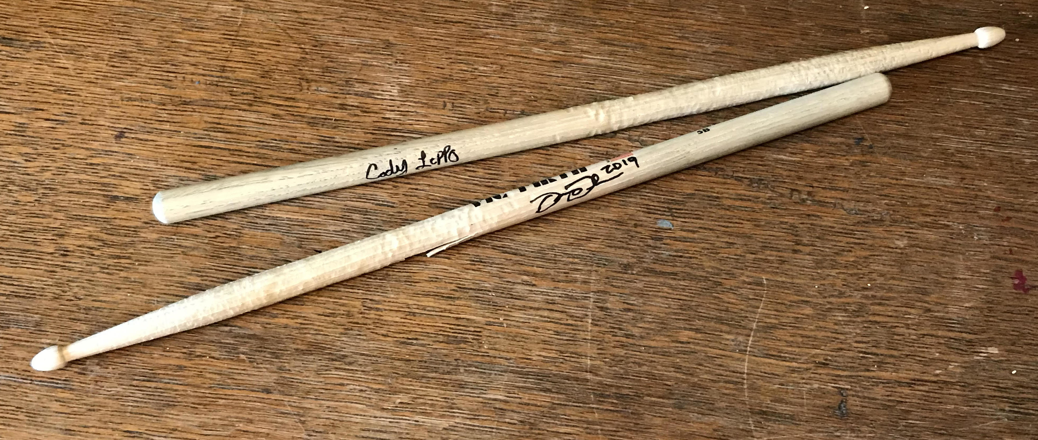 Drum Sticks SIGNED by Jamey Johnson & Cody Leppo