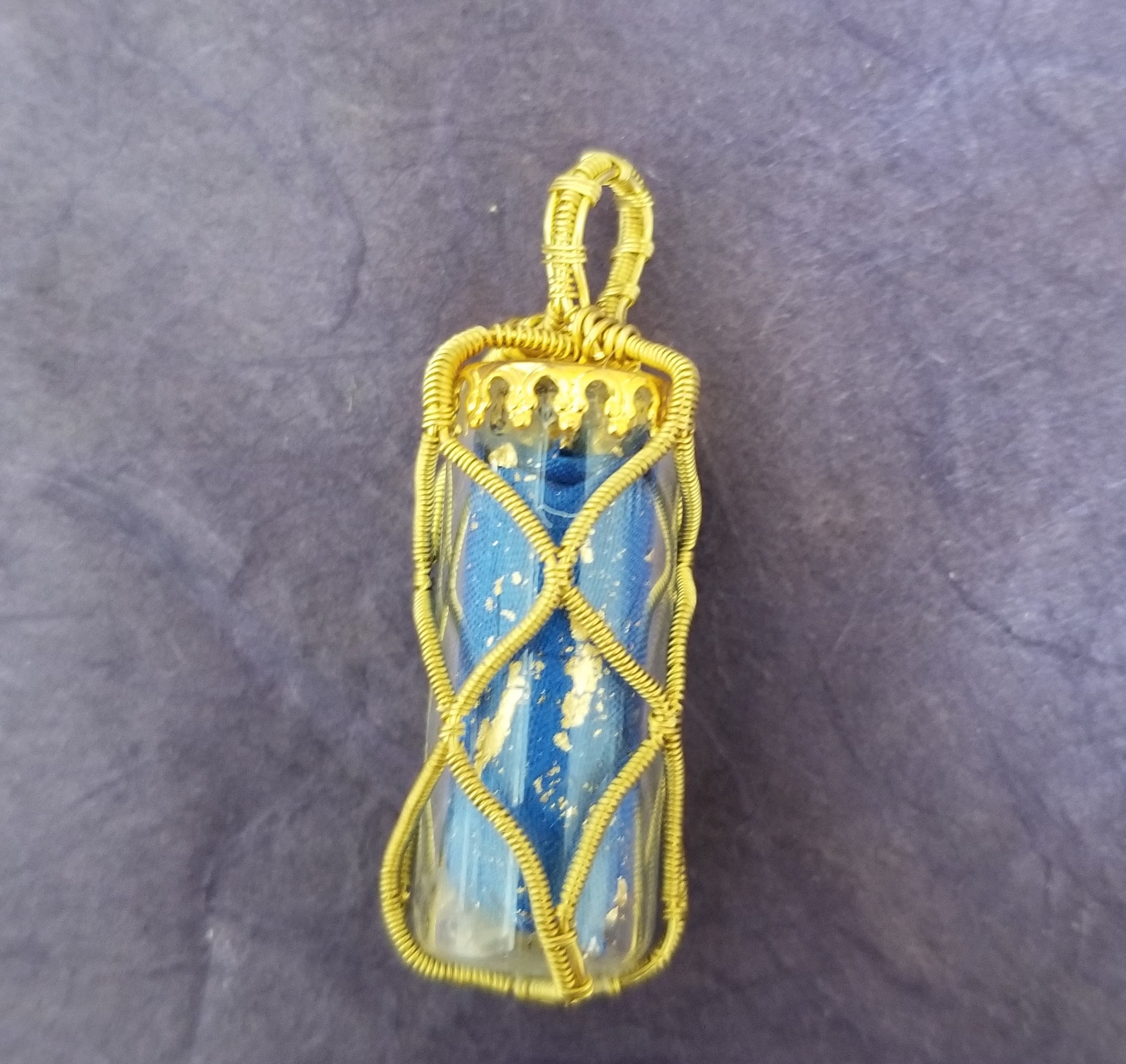 Vajra Armor Amulet - Glass & Brass Wire