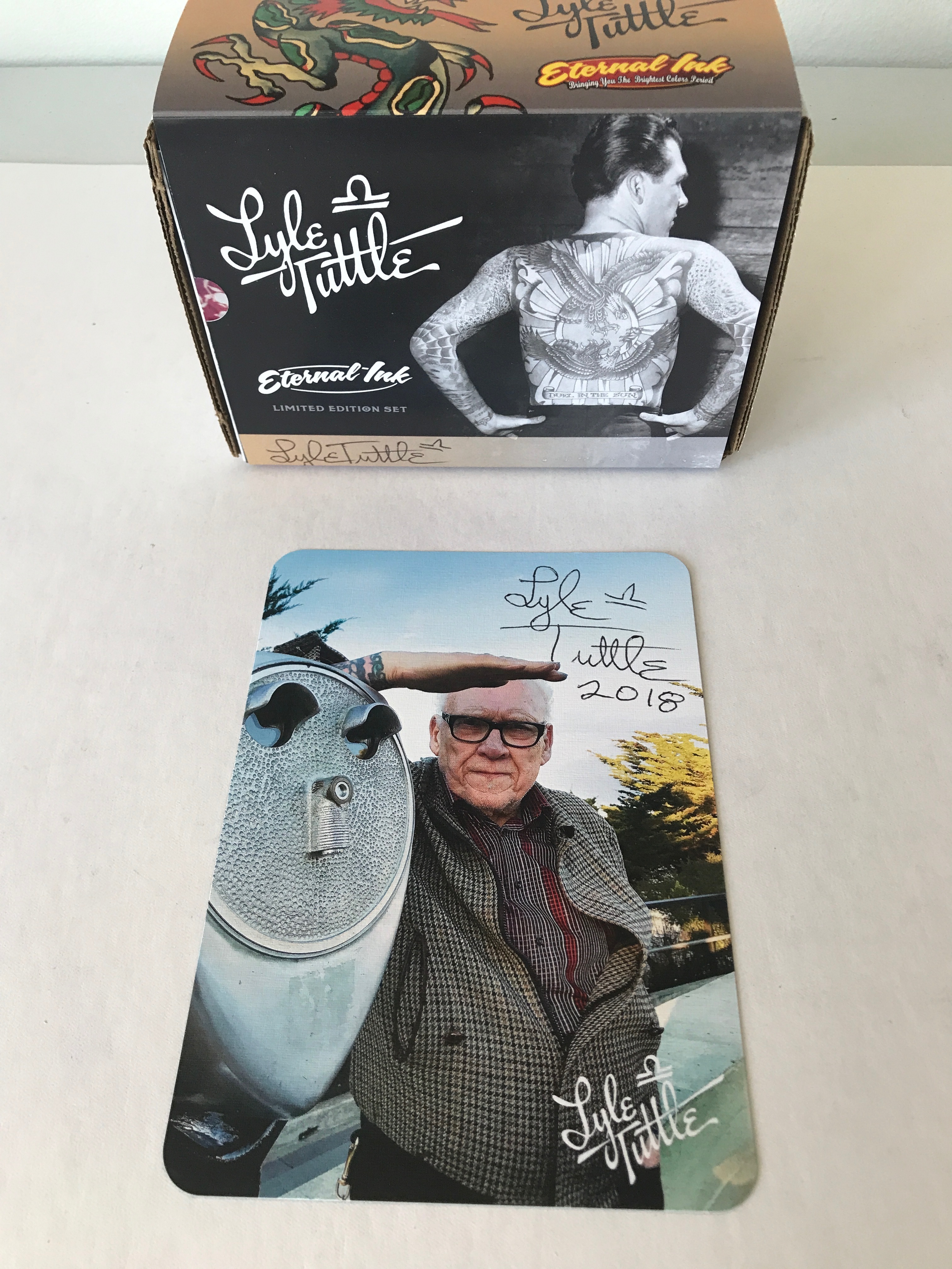 Lyle Tuttle 70th Signed Inkset with Signed Coit Tower Card