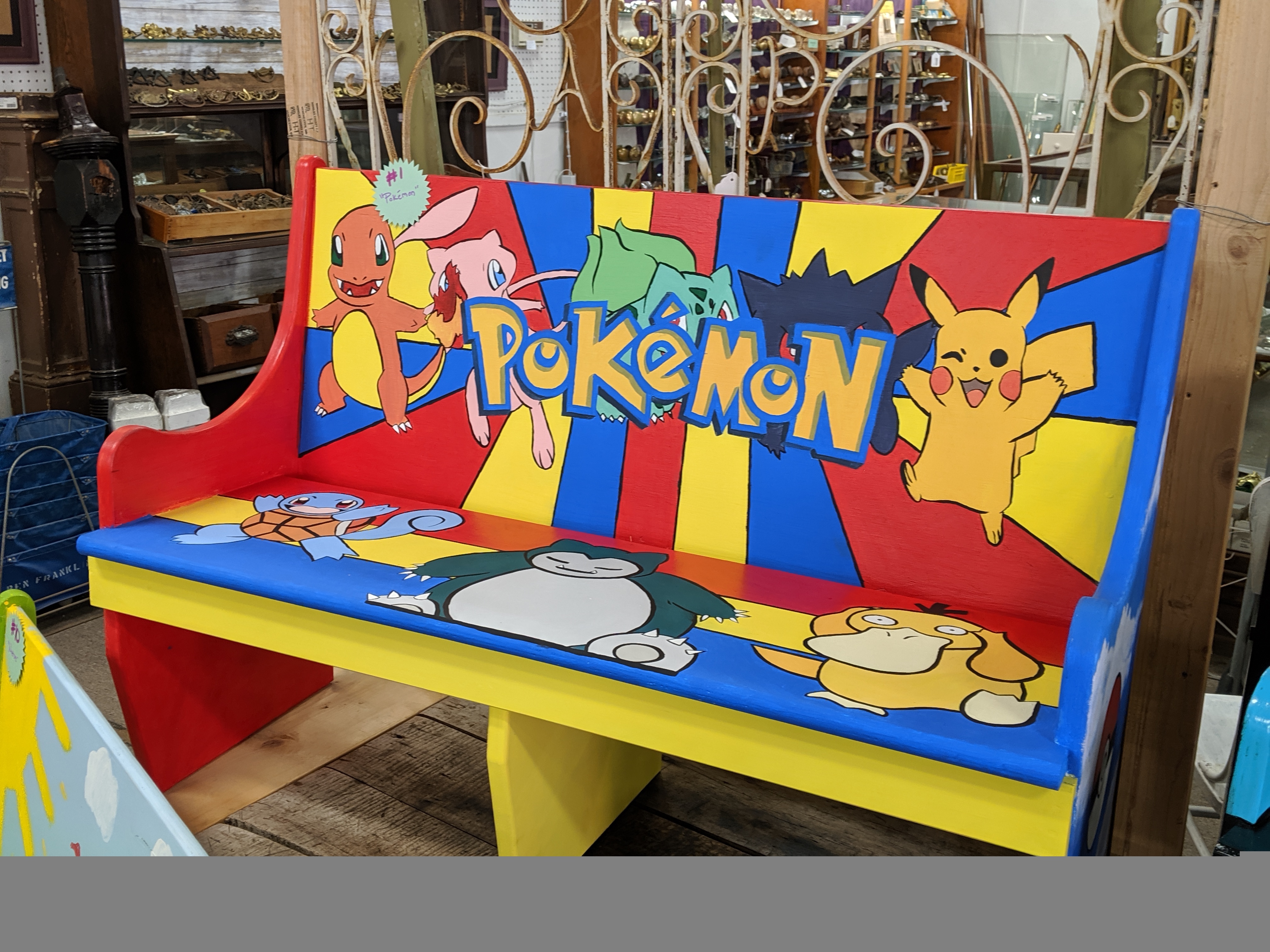 Colorful Pokemon Bench