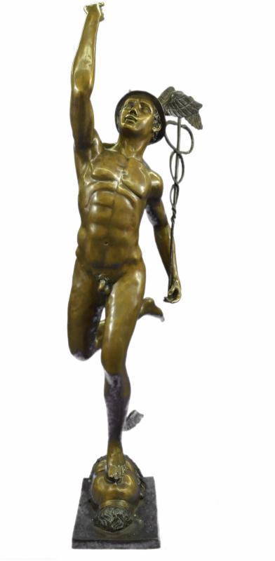 Mercury Figure Ancient Roman Museum Quality Bronze Sculpture
