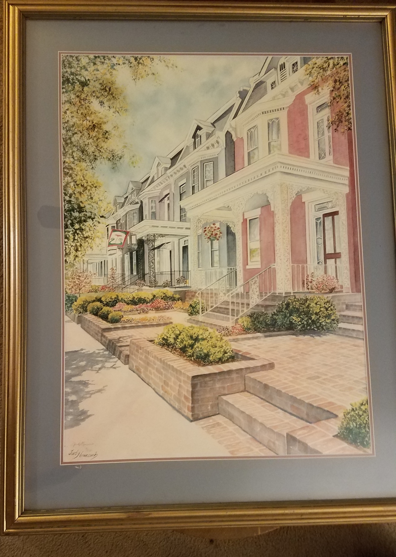 Beautiful Fan Watercolor by Richmond Artist Judy Newcomb