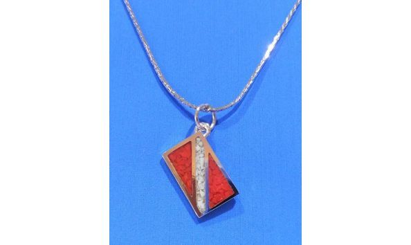 Dive Flag Jewelry Pendant with Dive Flag and Chain