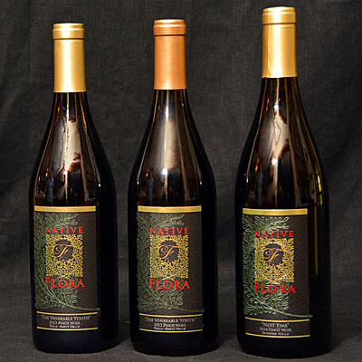 Flight of Three Wines from Native Flora Winery