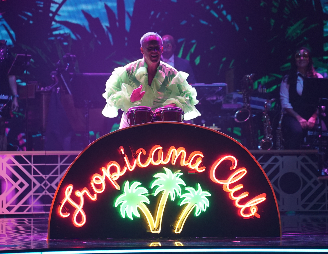 Sean Spicer's Dancing with the Stars Neon Green Ruffle Shirt