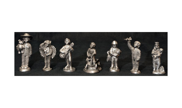 31 individual Human pewter figures