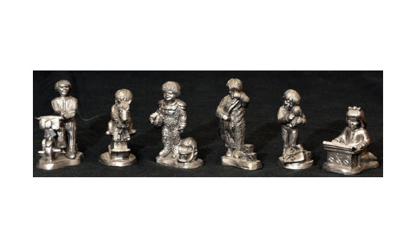 31 individual Human pewter figures
