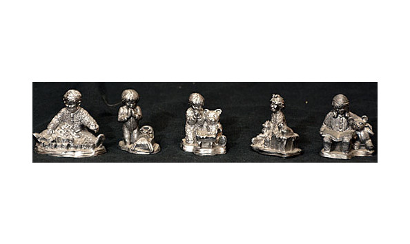 31 individual Human pewter figures