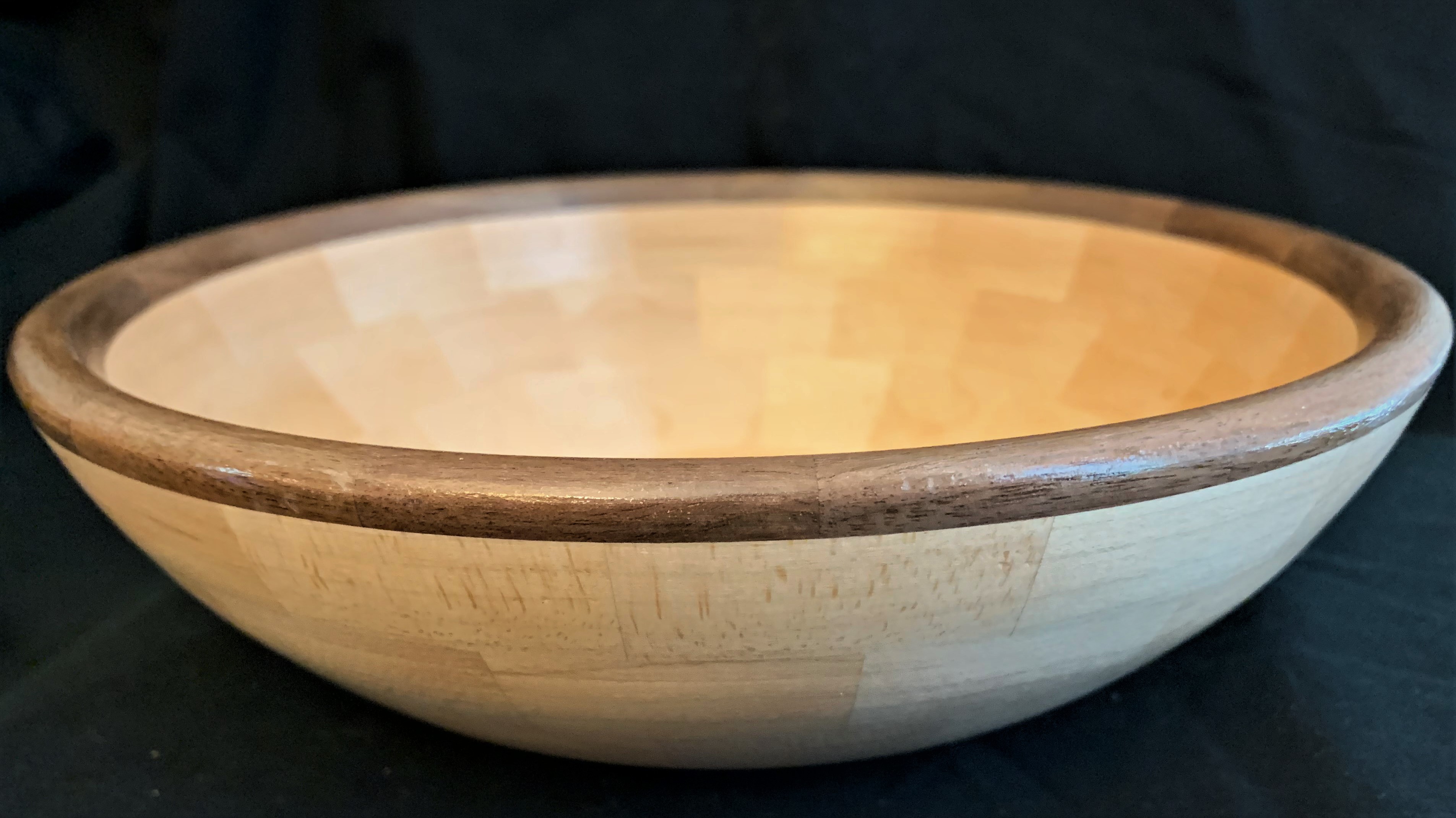 Rimmed woodturned bowl