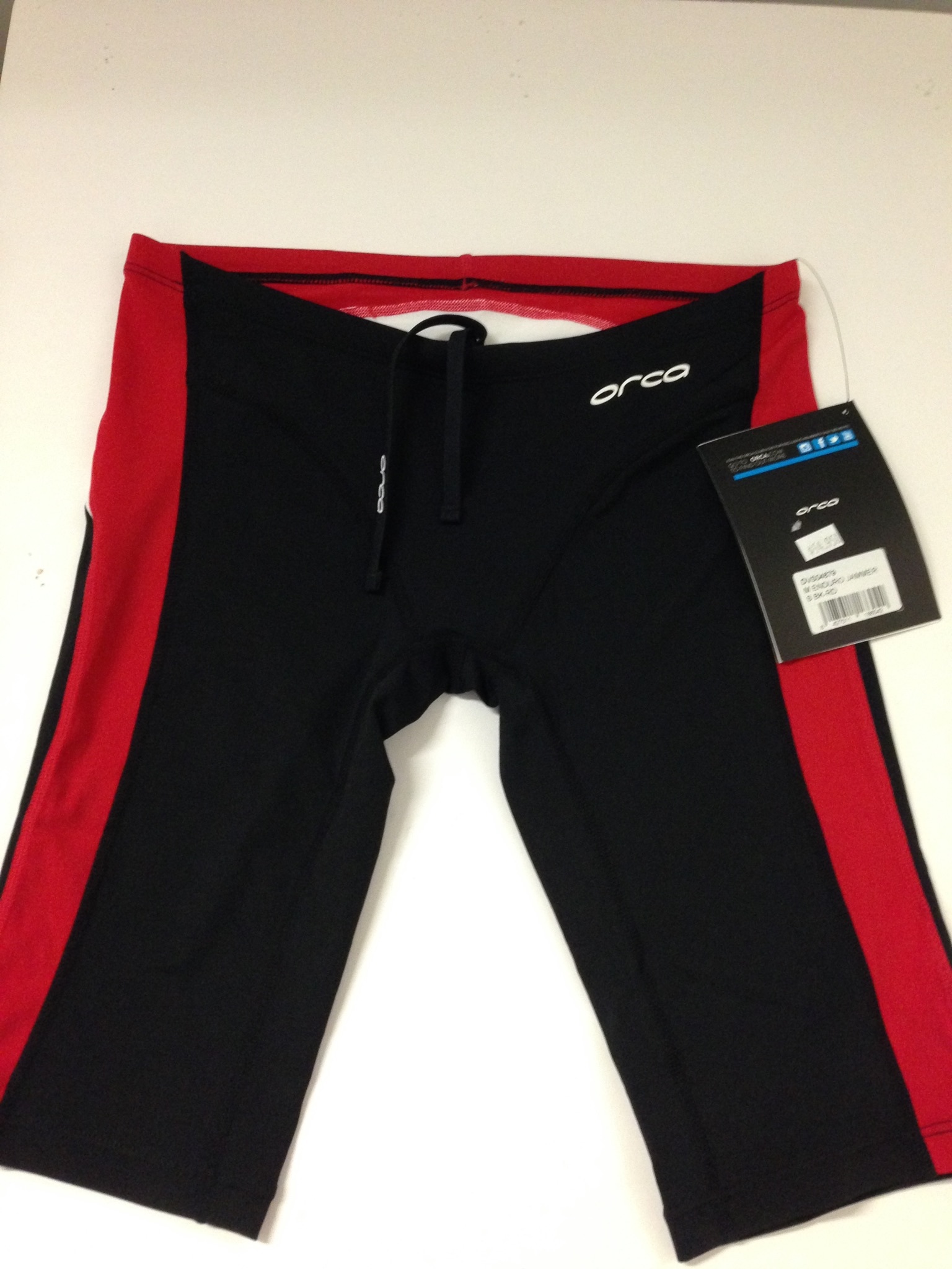 1029 - Orca Cl-Pro Enduro Swim Jammer Male - Small Black/Red Jammer ...