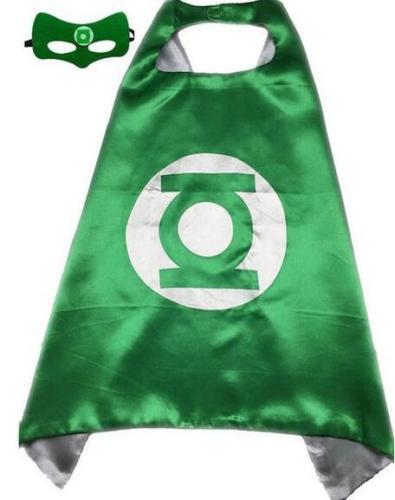 Children Green Lantern Super Hero Cape & Mask