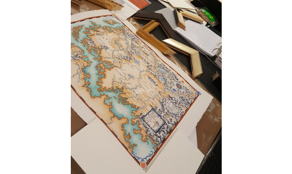 Map of Tortall with Hand Written Short Story by Tamora Pierce