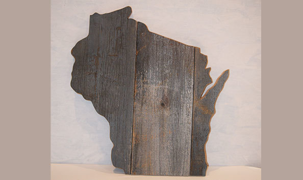 Rustic State of Wisconsin Sign
