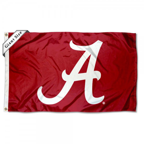 Giant 8' x 12' Alabama Script A Flag