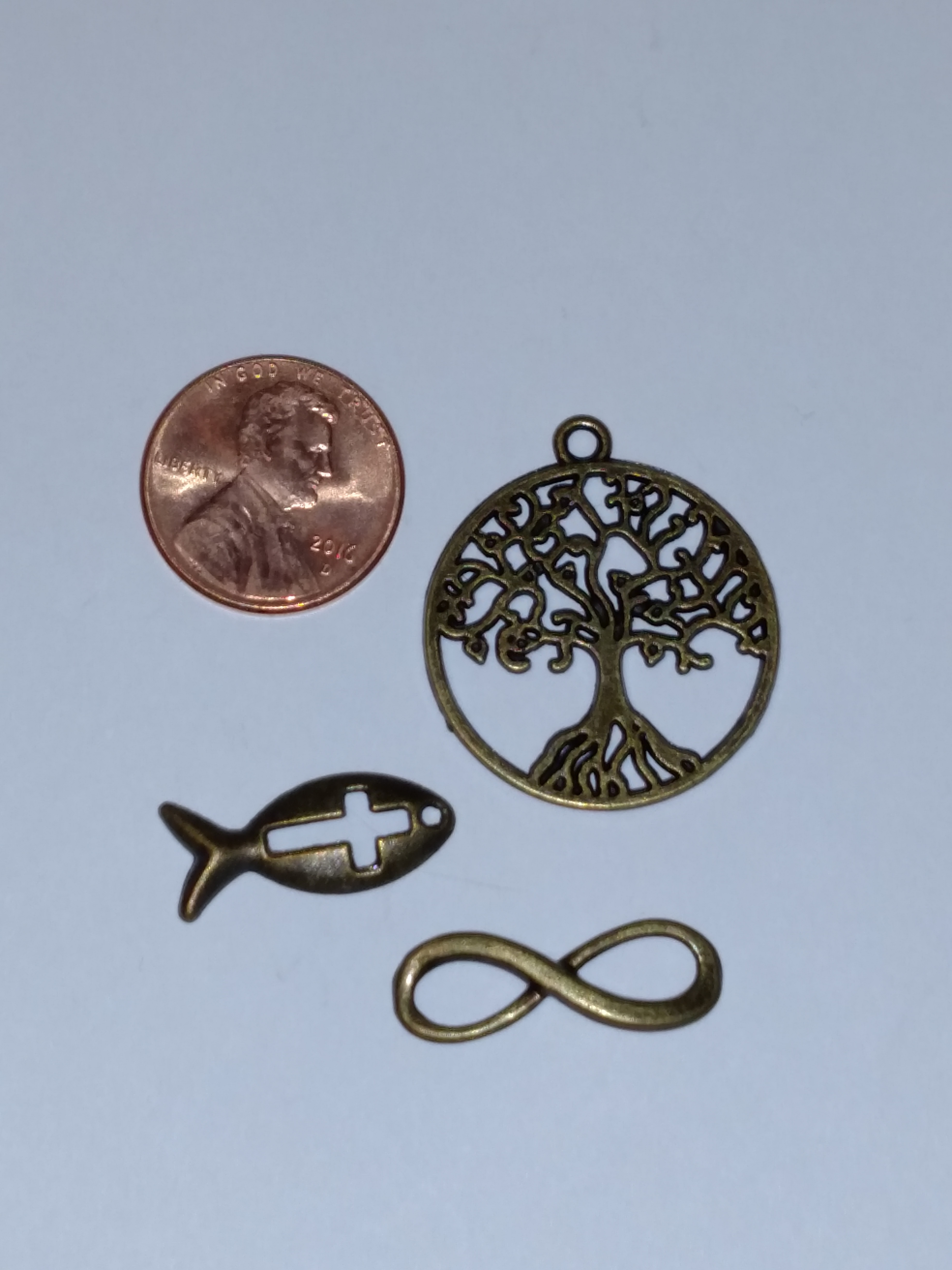 3 Piece Christian Charm Set