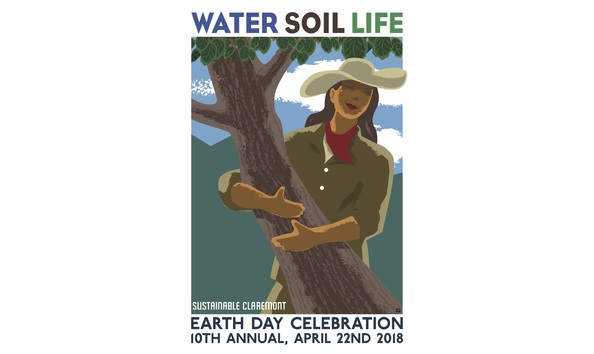 Earth Day Screenprint - "WATER SOIL LIFE" by Ed Lum