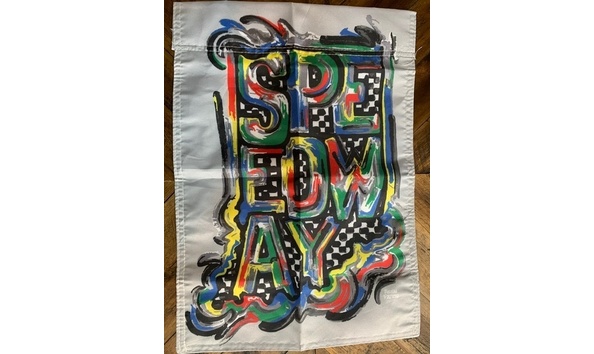Speedway Garden Flags by Artist Justin Patten