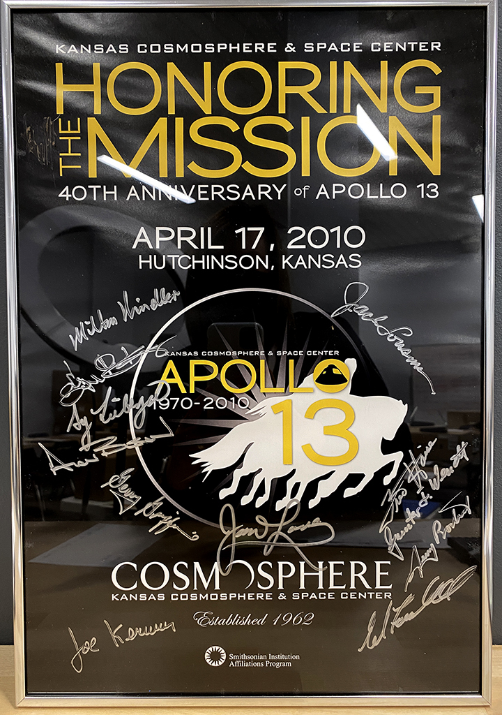 [MULTIPLE SIGNERS] Cosmosphere 40th Anniversary of Apollo 13 Framed Poster
