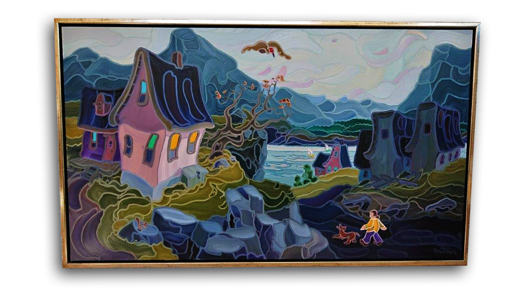 Gorgeous , Signed Oil Painting by Famed Canadian Artist Real Fournier