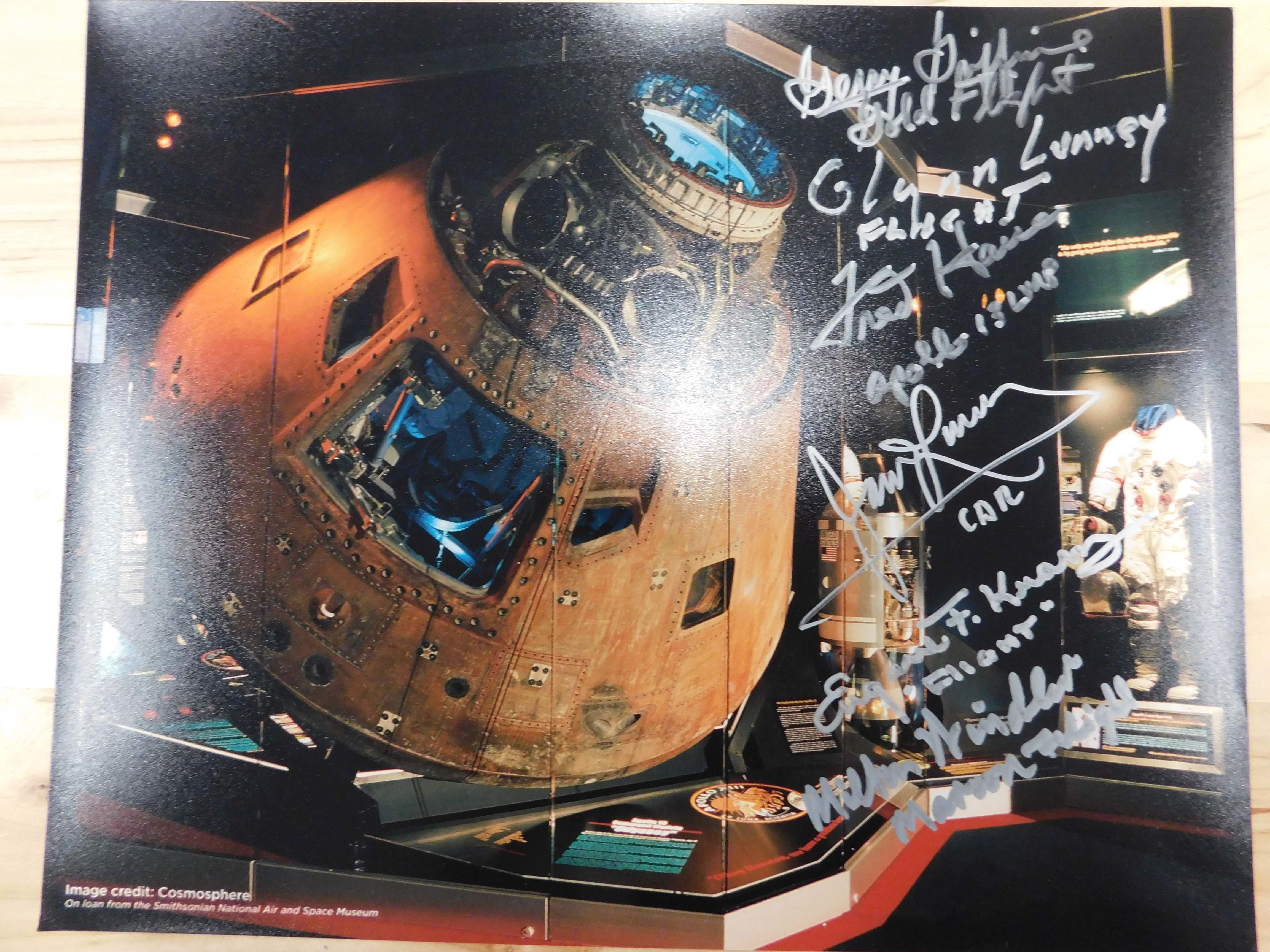 [SIGNED- LOVELL/HAISE/KRANZ/GRIFFIN/LUNNEY/WINDLER] Photo Print Apollo ...