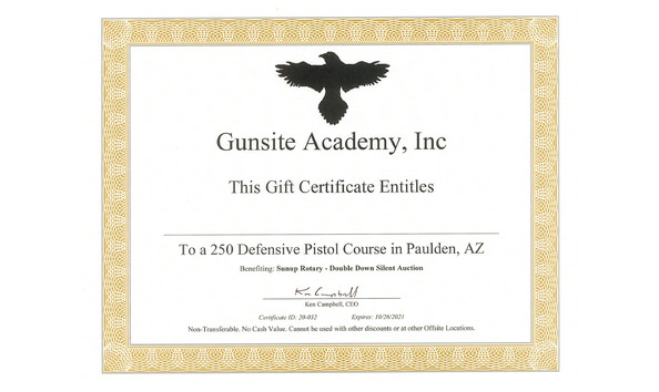 Gunsite 250 Five Day Pistol Class