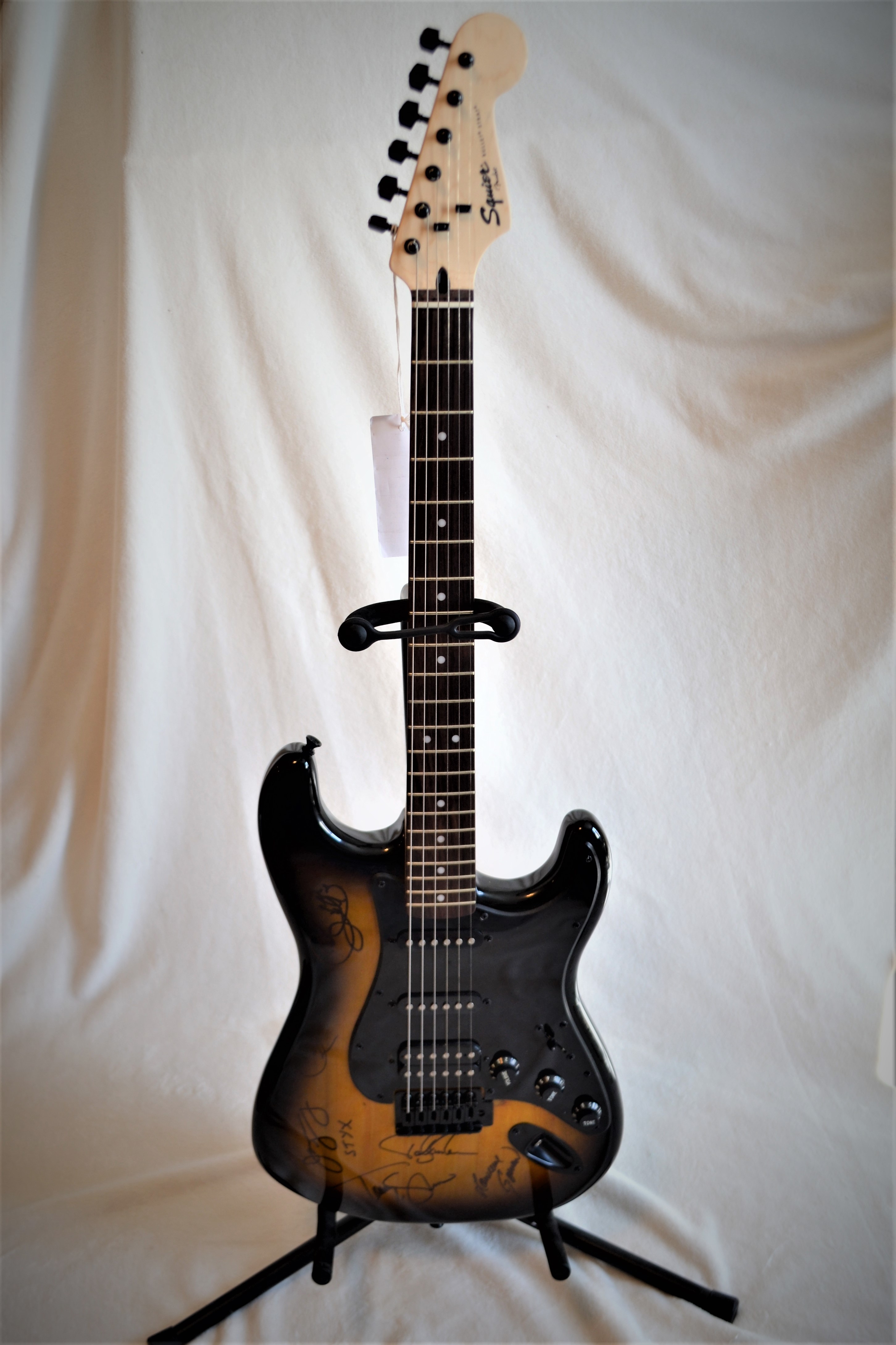 New Fender Squier Bullet Strat Electric Guitar AUTOGRAPHED BY STYX!