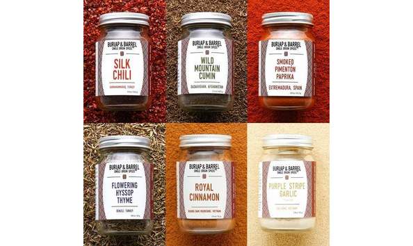 Burlap & Barrel Set of Spices and Kitchen Towels